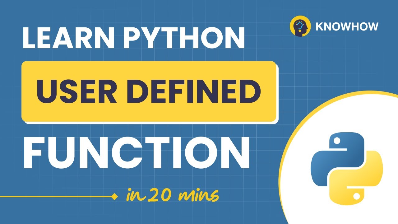 Python User Defined Functions With Practical Examples Youtube