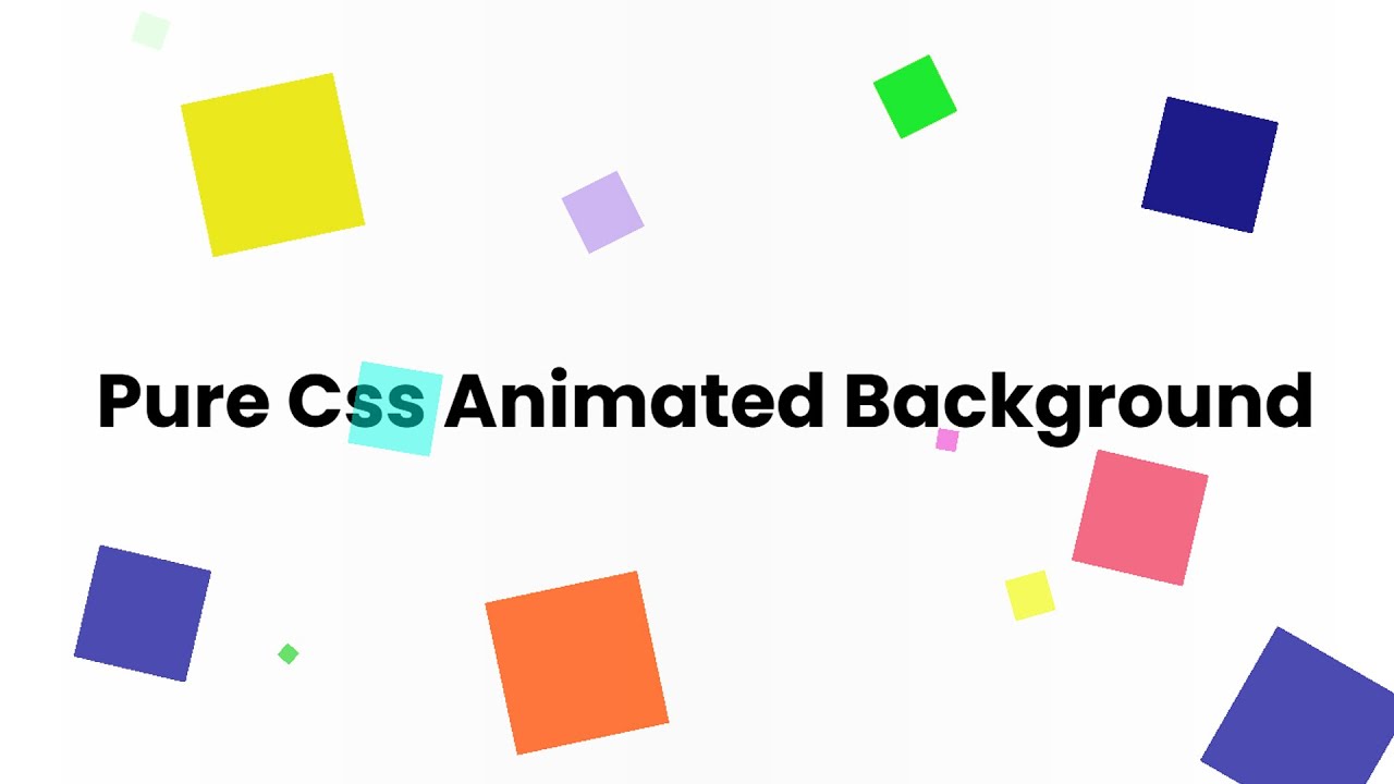 How To Create Animated Background Effect Using Html Css Only Pure