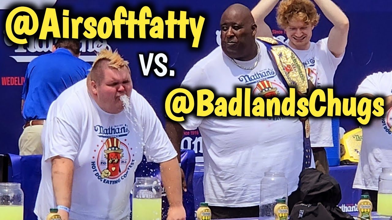 Full Nathan S Lemonade Chug World Record Eric Badlands Booker Youtube