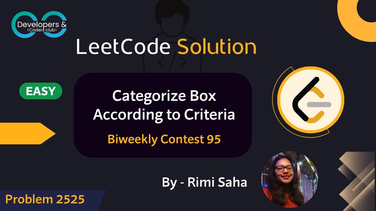 2525 Categorize Box According To Criteria Biweekly Contest 95