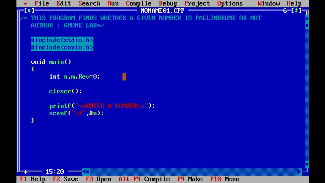 C Program To Find Whether A Given Number Is Palindrome Or Not By