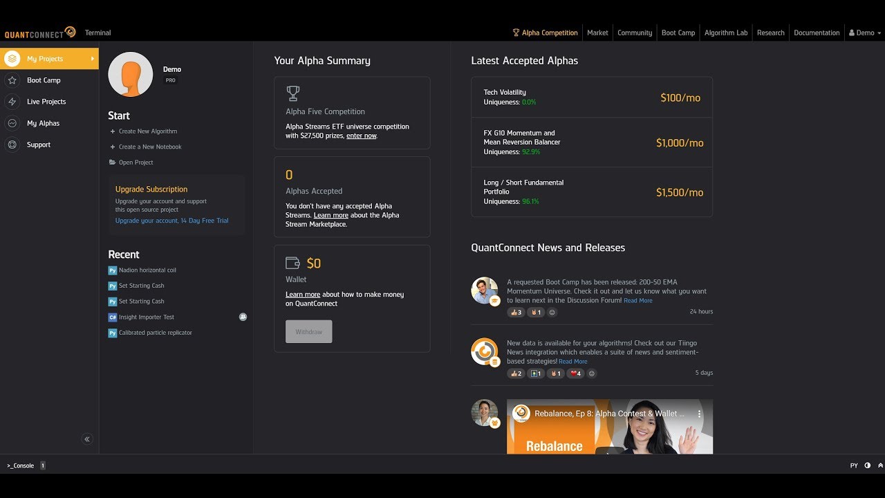 Introduction To Quantconnect 2019 Youtube