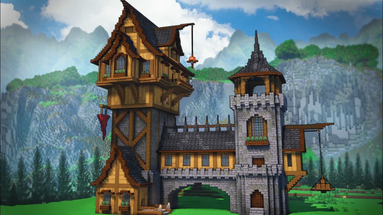 Minecraft Building Medieval Minecraft How To Build A Large Medieval