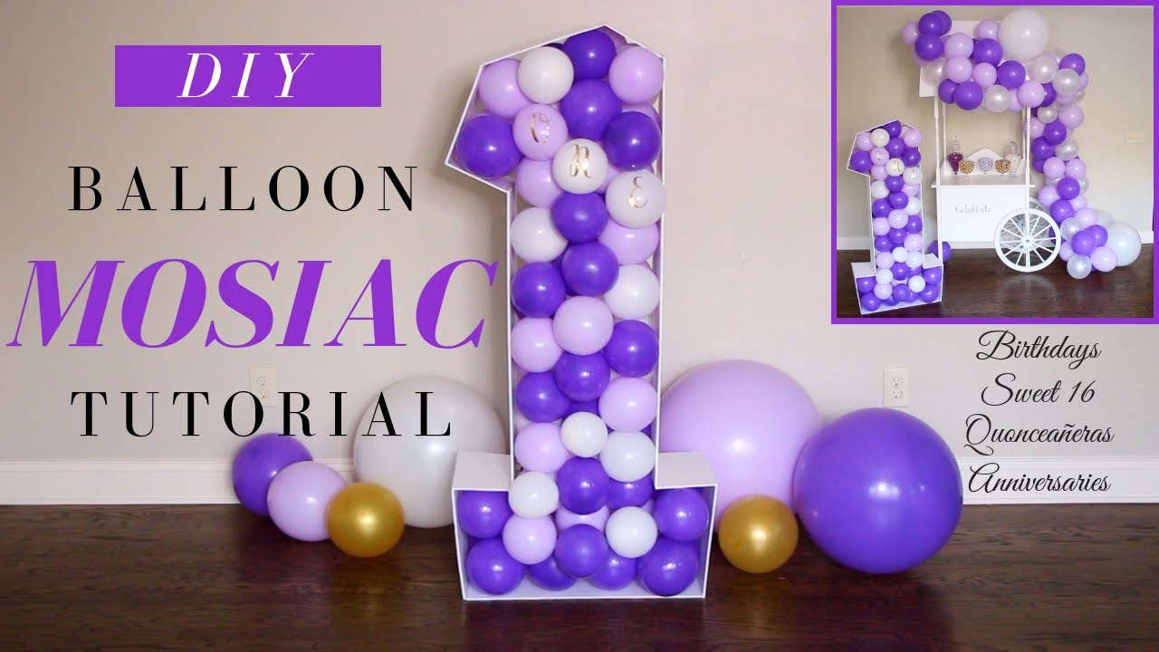 Diy Balloon Mosaic Tutorial Dollar Tree Diy Party Decor Youtube