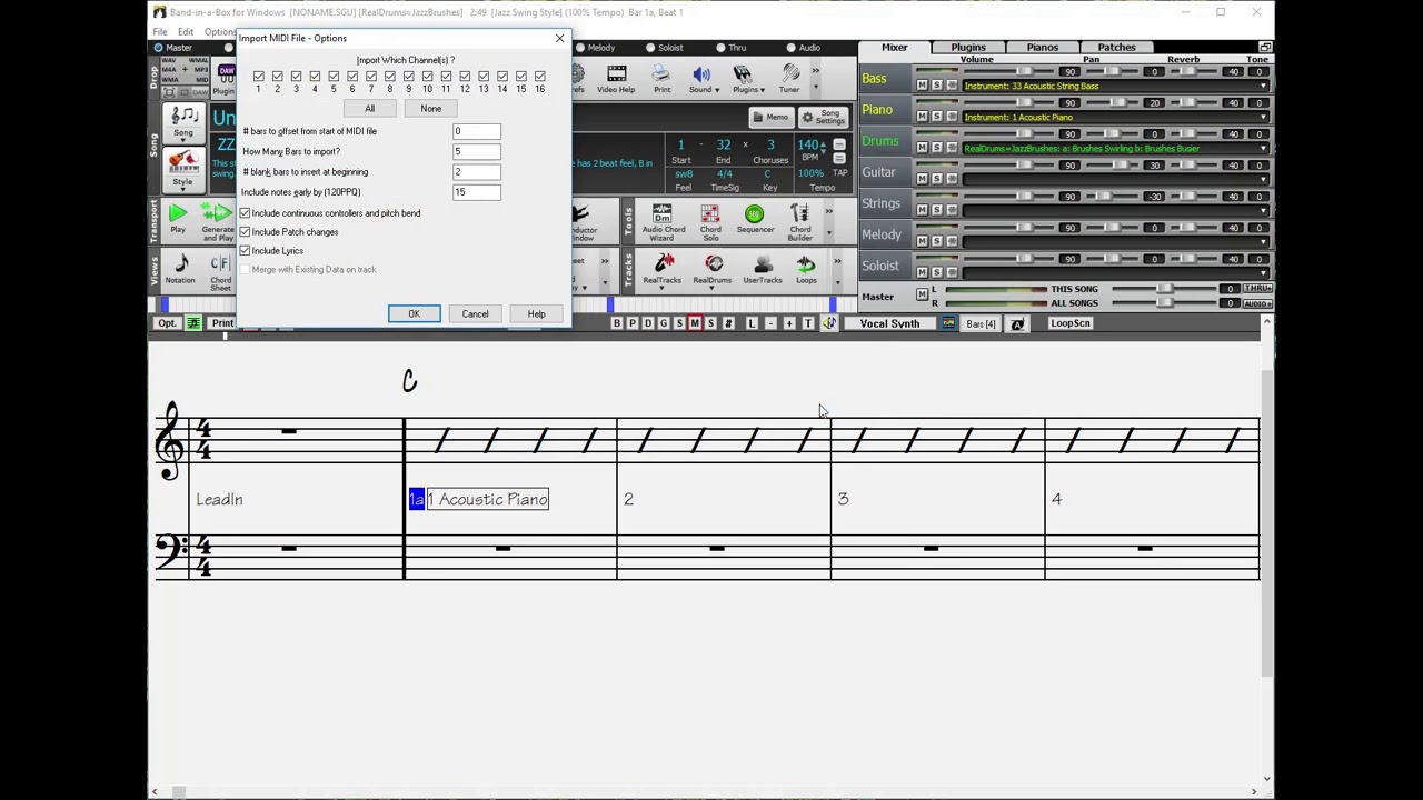 Export Lyrics From Realband To Import Into Band In A Box Youtube