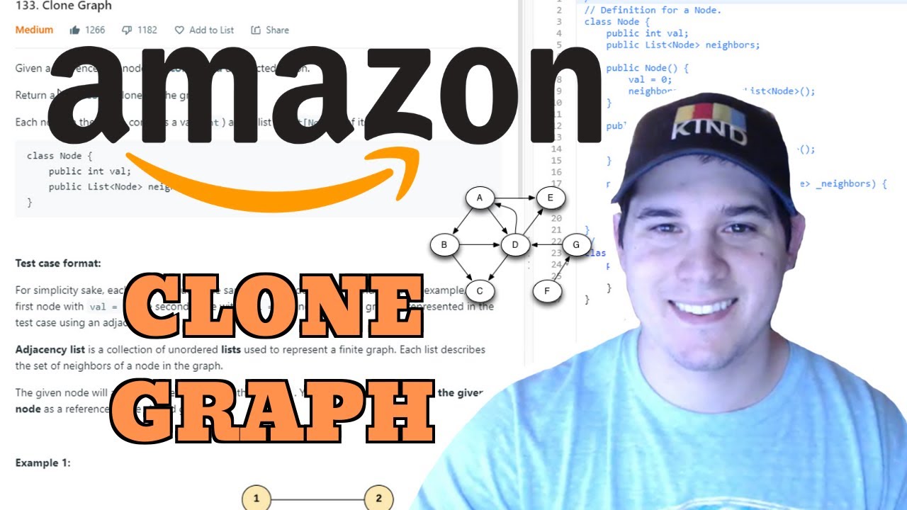 Amazon Coding Interview Question Clone Graph Leetcode Youtube