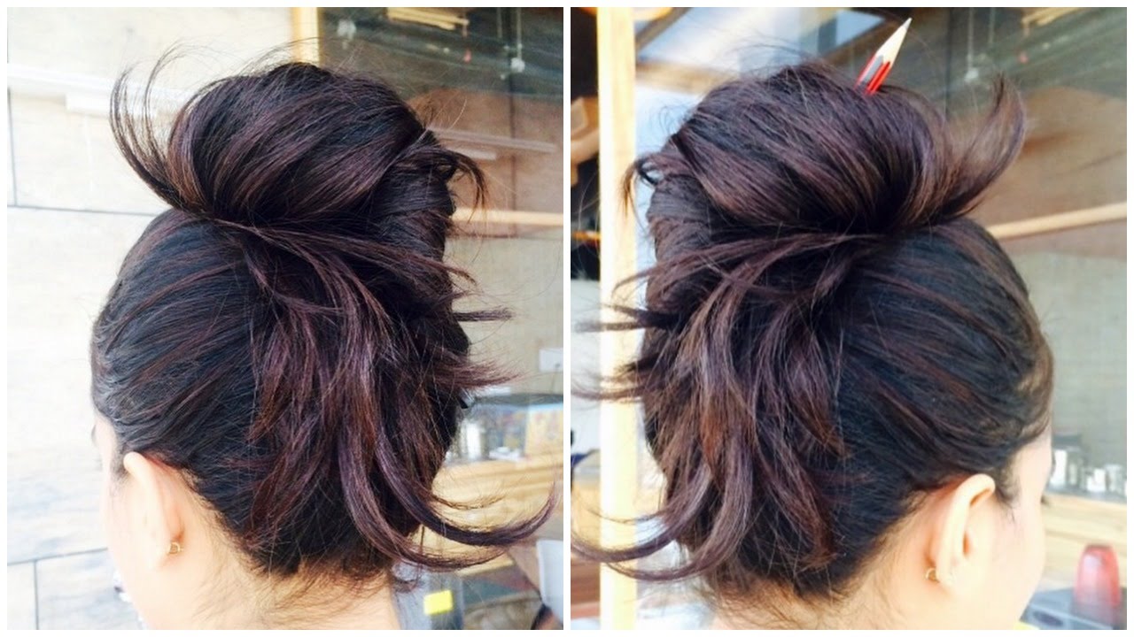 Messy Bun With Pencil Or Pen Debasree Banerjee Youtube