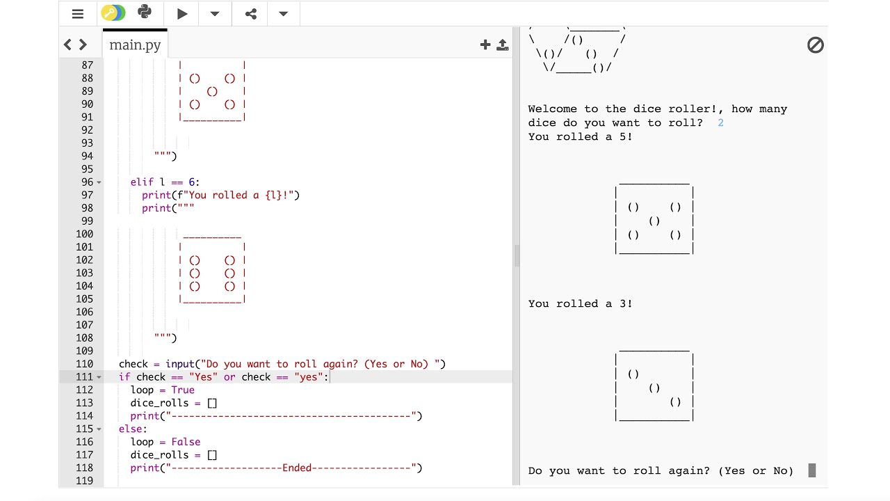 Roll A Dice Using Python Youtube
