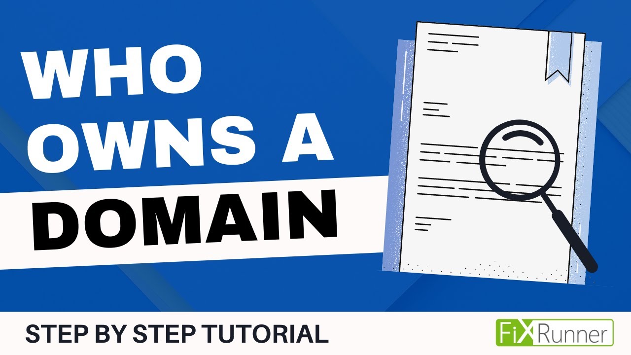 How To Find Out Who Owns A Domain Name Youtube