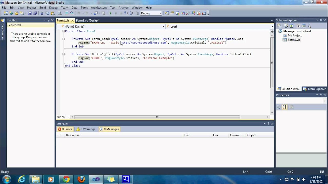 Vb Net Errorprovider Example Bfhrom