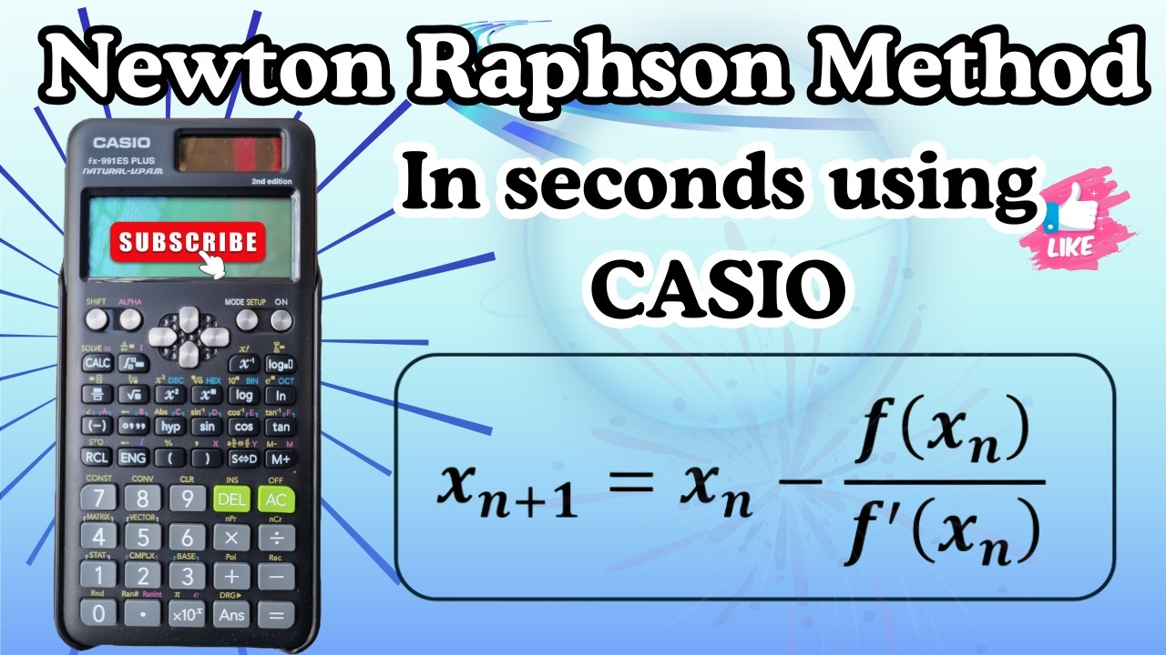 Newton Raphson Method Casio Fx 991 Es Plus Step By Step Tutorial