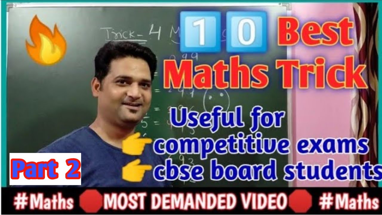 10 Best Maths Trick For Fast Calculation Youtube