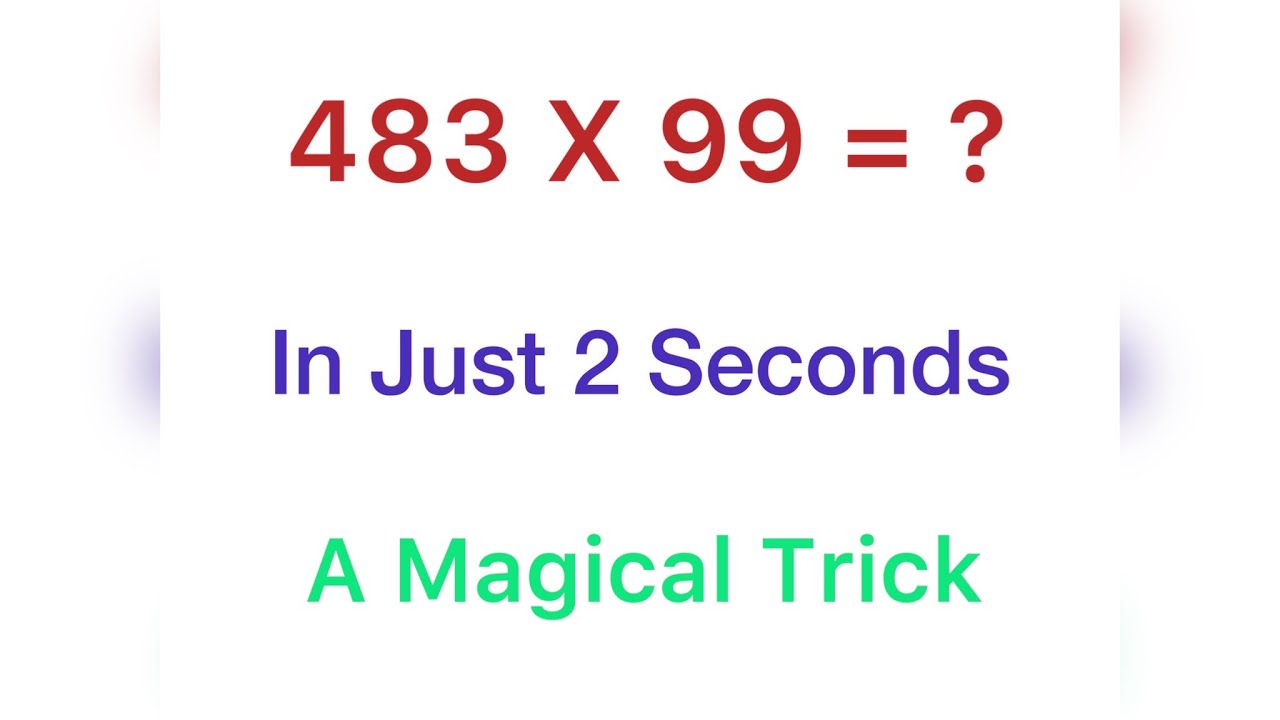 Easiest Multiplication Trick Multiplication Trick Math Hack