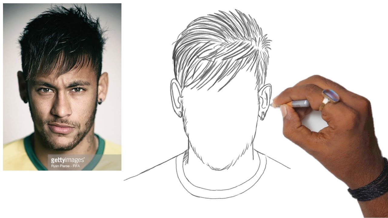 Learn How To Draw Neymar Jr Footballers Step By Step