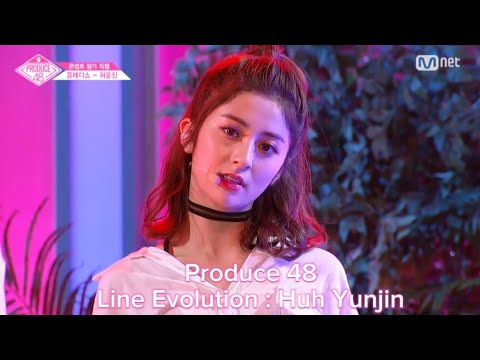 Produce 48 Line Evolution Huh Yunjin Youtube