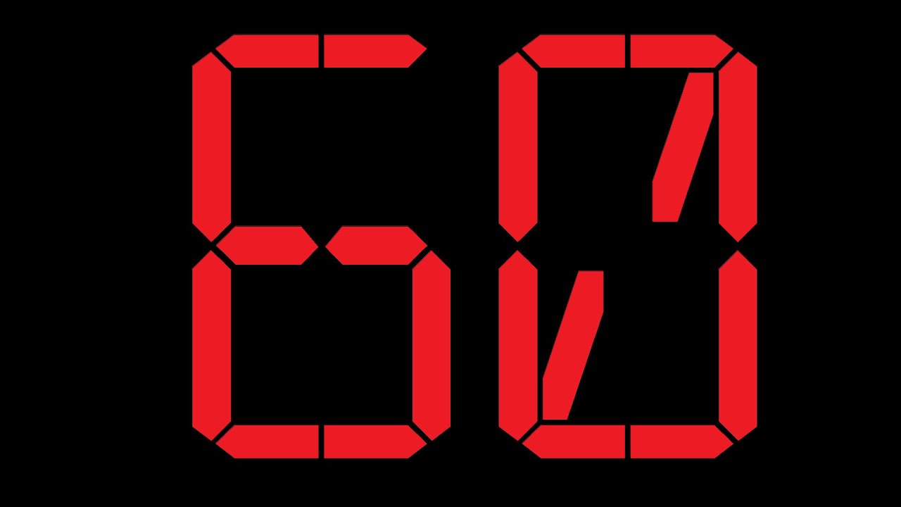60 Second Red Lcd Countdown Timer Youtube