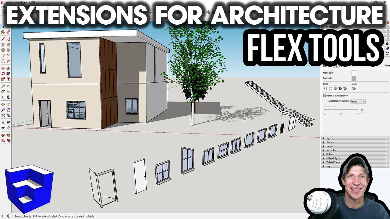 Sketchup Extensions For Architecture Flextools Youtube