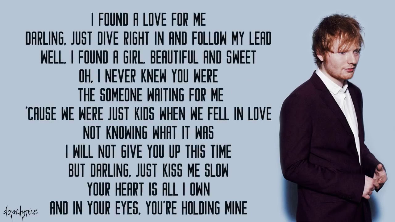 Letra Perfect Ed Sheeran Español Tixe