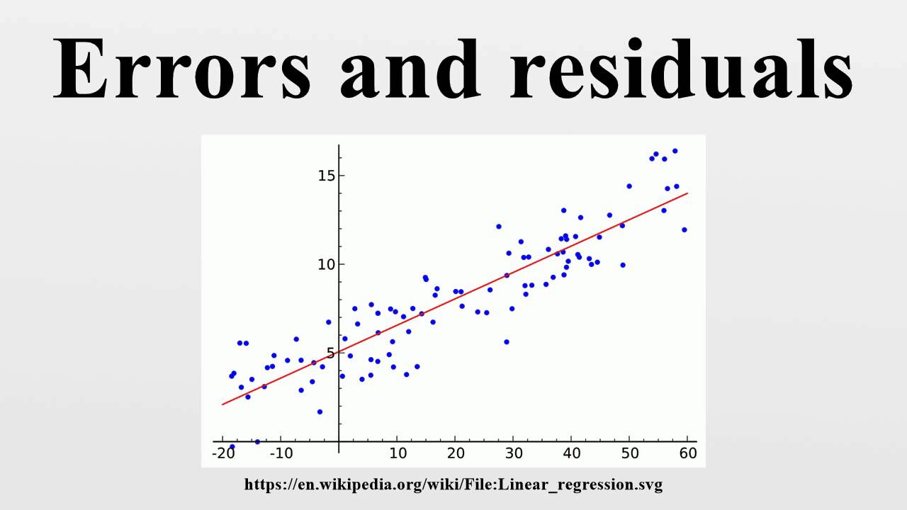 Standard Error Residuals At Victoria Gregory Blog