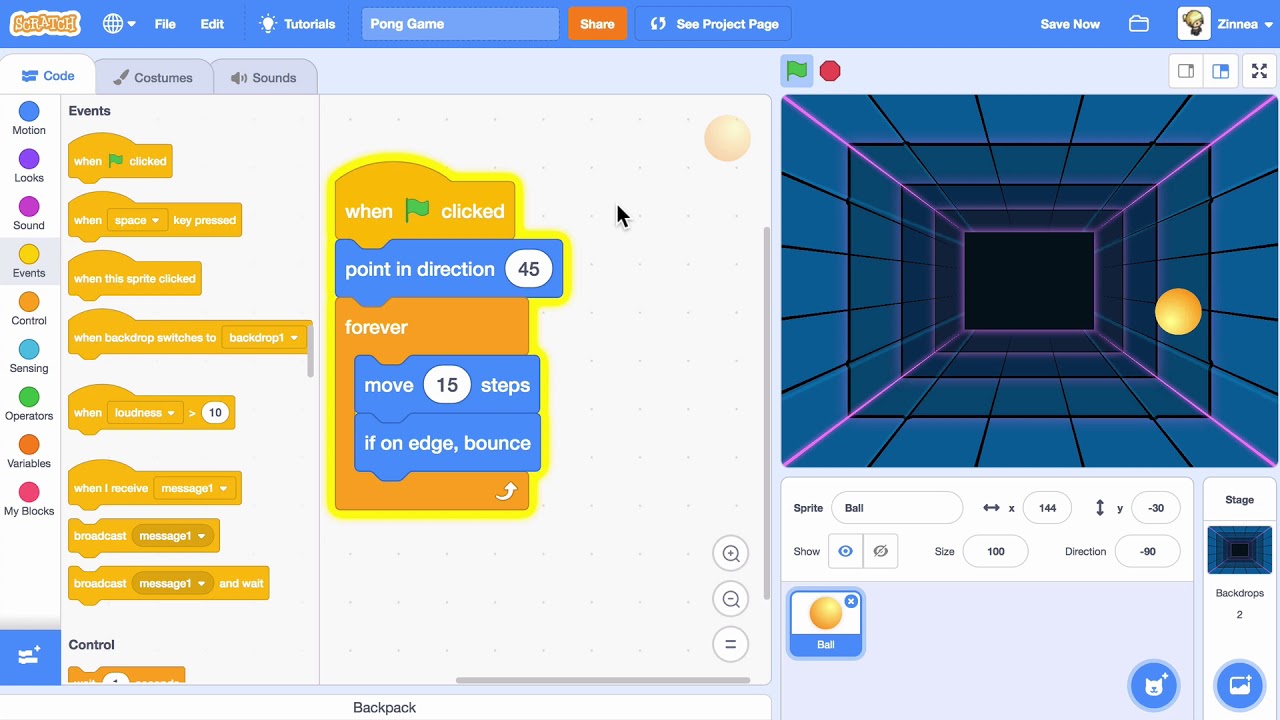 Pong Game With Scratch Youtube