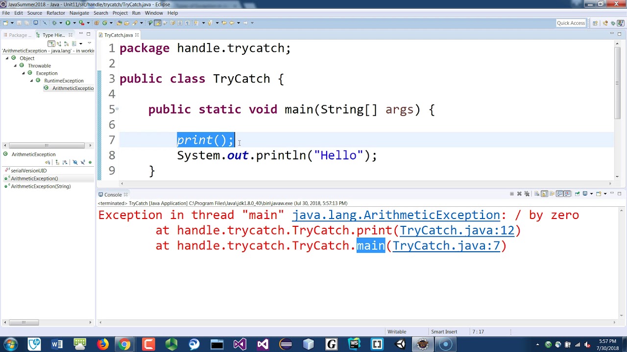 Try Catch Finally Exception Handling Java Youtube