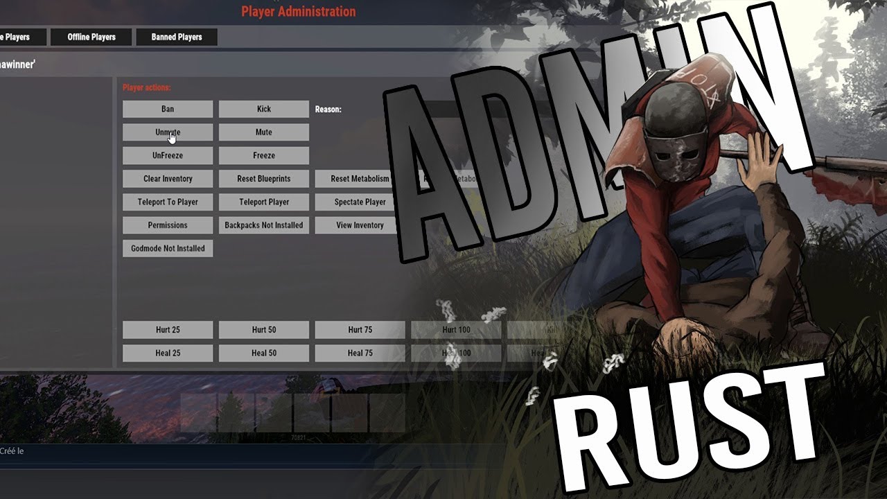 Tuto Player Administration Plugins Pour Admin Et Modérateur Rust
