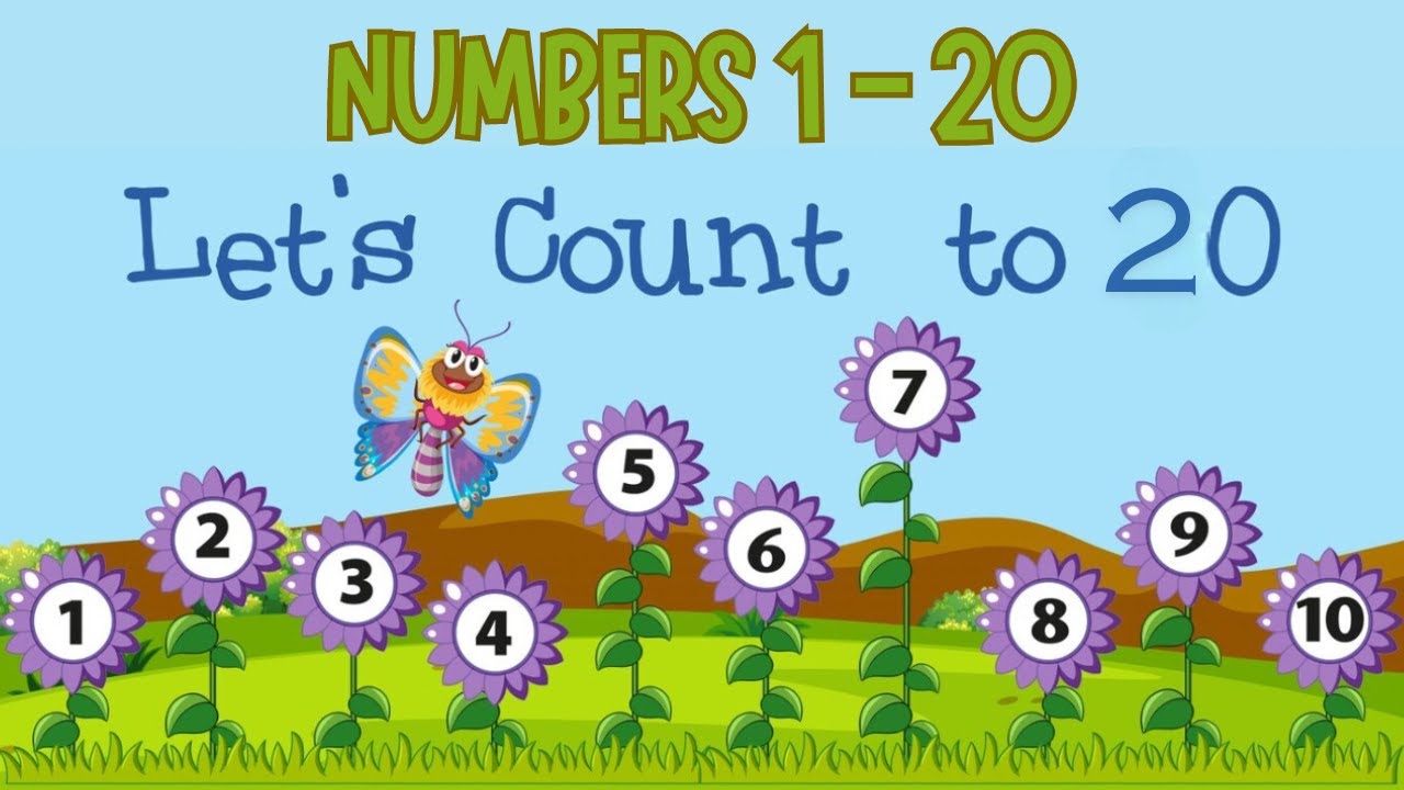 Learn To Count From 1 20 Numbers Up To 20 For Preschool Kindergarten