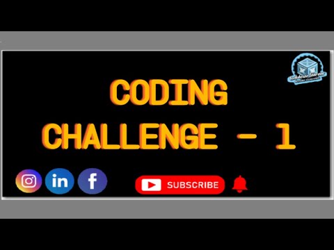 Coding Challenge 1 Lockdown Learner Youtube
