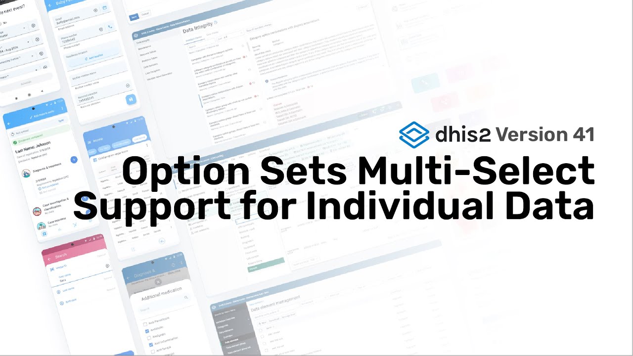 Option Sets Multi Select Support For Individual Data Dhis2