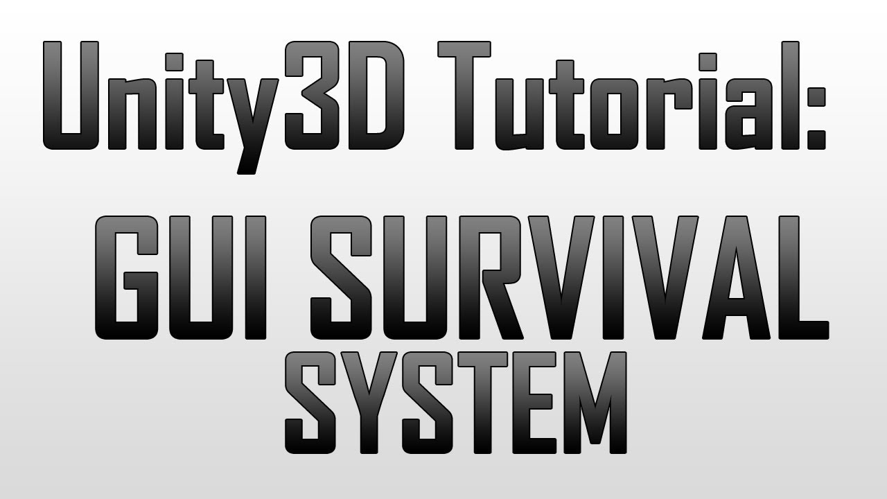 Unity 4 Creating A Gui Survival System Javascript Youtube