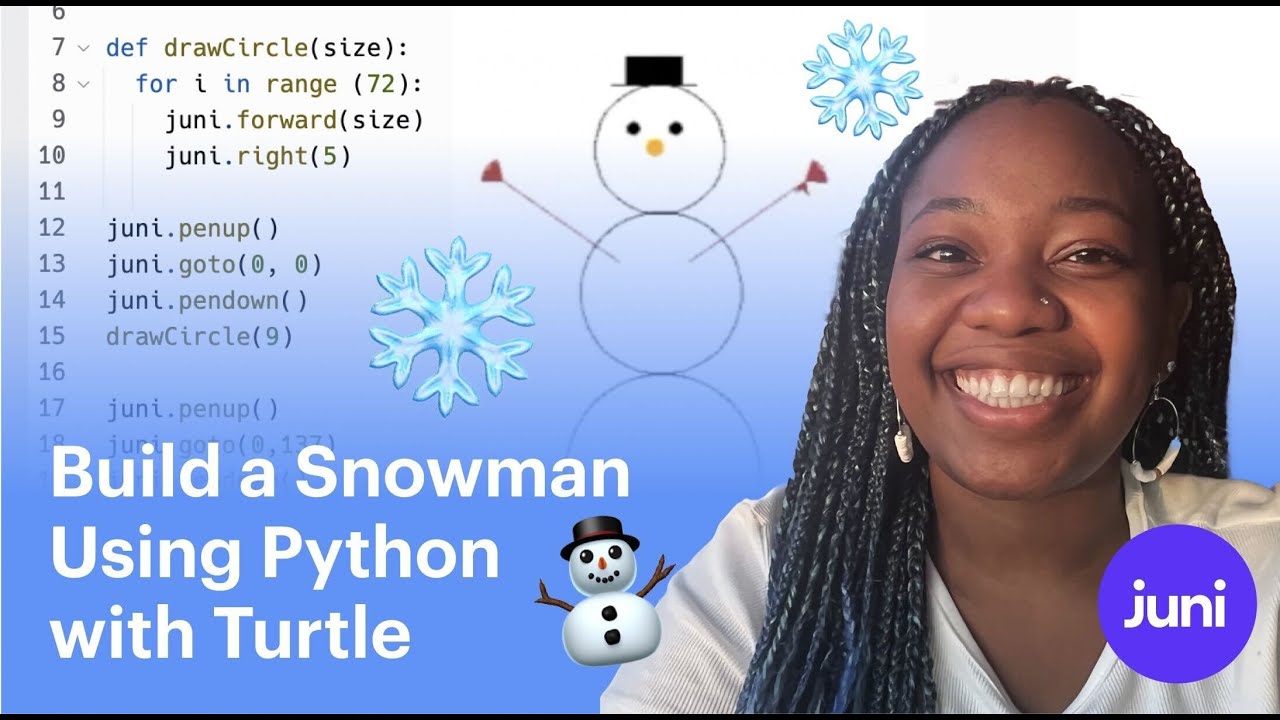 Build A Snowman Using Python With Turtle Youtube