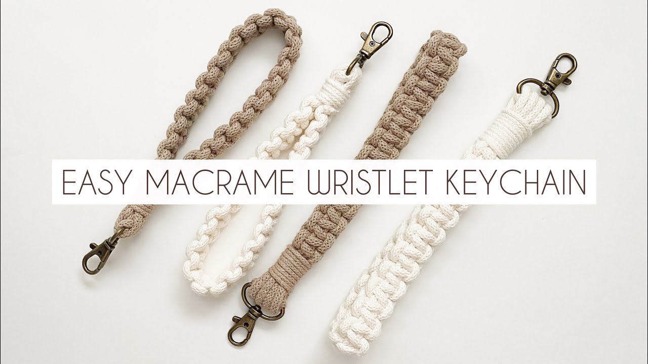 Diy Macrame Wristlet Keychain Easy Macrame Tutorial Macrame For