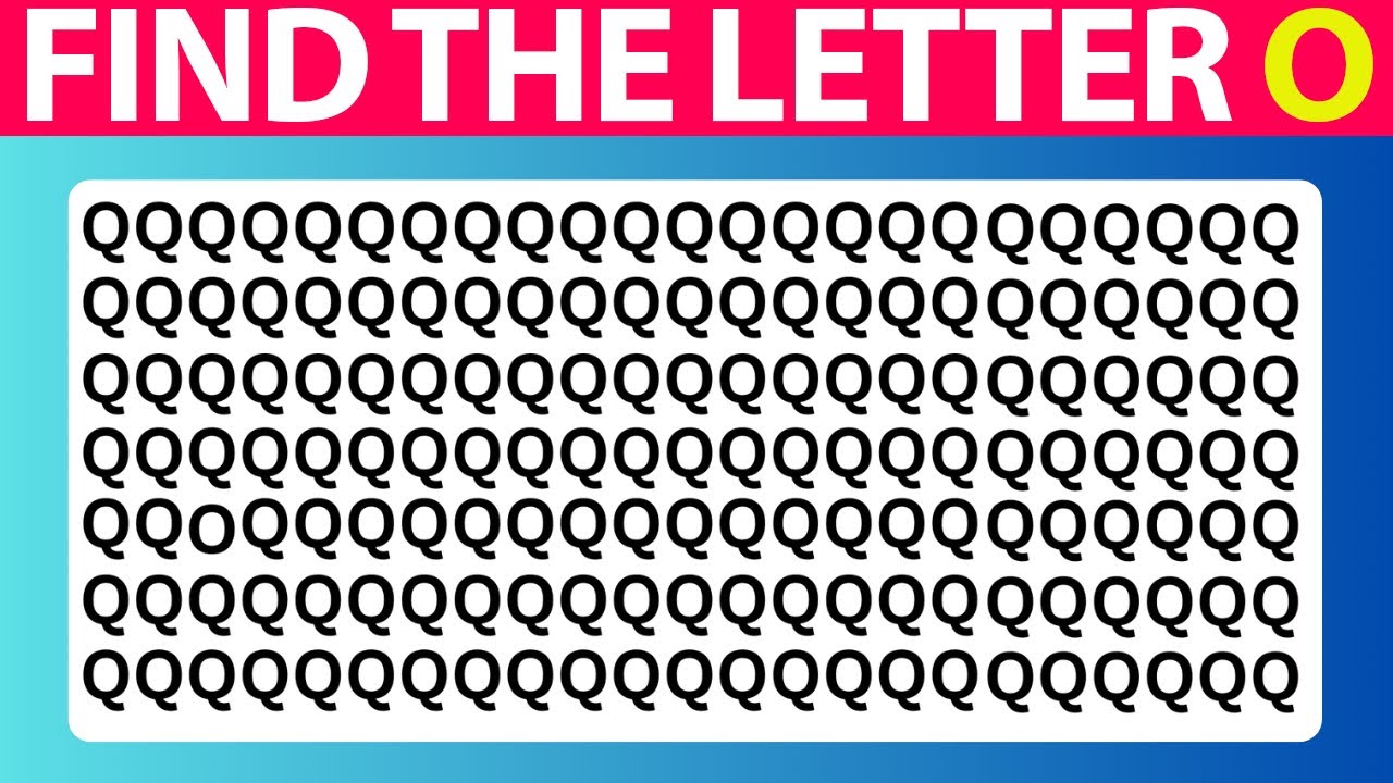 Find The Odd One Out Numbers Letters Edition Youtube