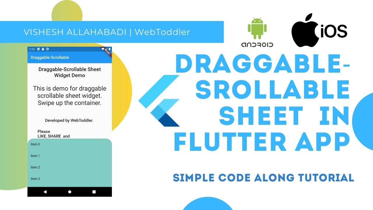 Flutter Code Along Draggablescrollable Sheet Widget Youtube