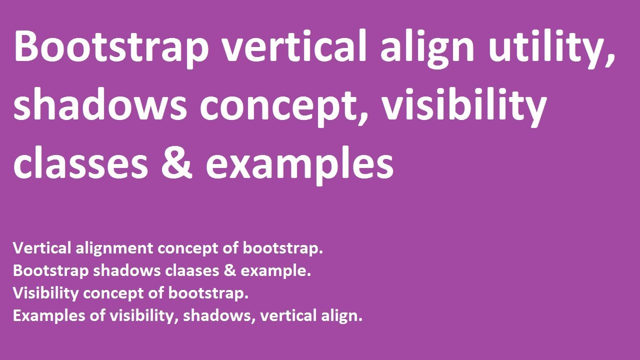 Bootstrap Vertical Align At Kelly Mcneill Blog