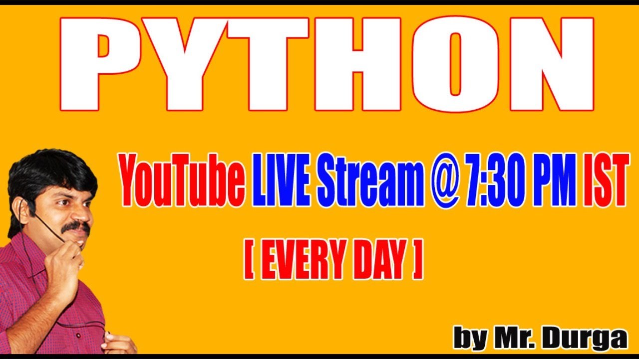 Python In Simple Way Live Stream By Durga Sir Youtube