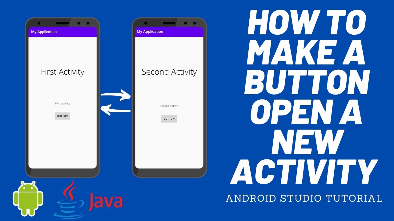 How To Make A Button Open A New Activity Android Studio Tutorial
