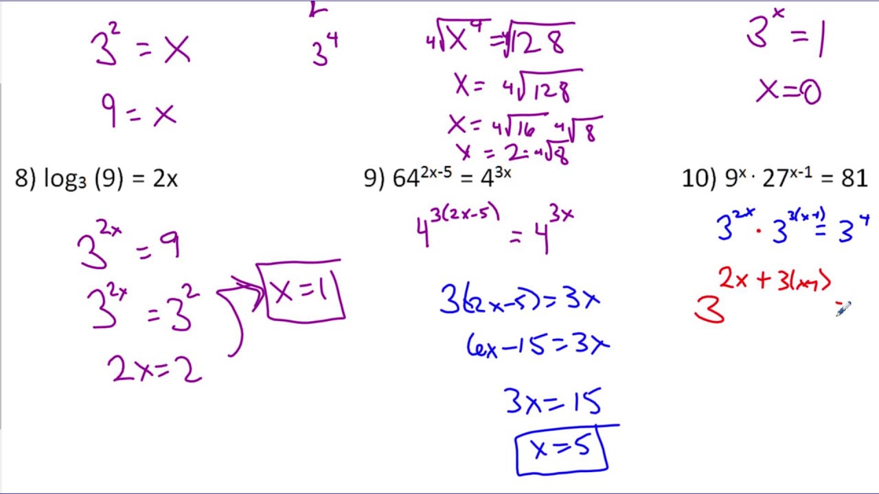 Logarithms Test Review At Kristen Loveland Blog