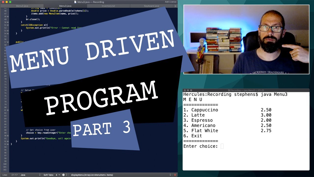 What Is Menu Driven Program In Java At Alexander Feakes Blog