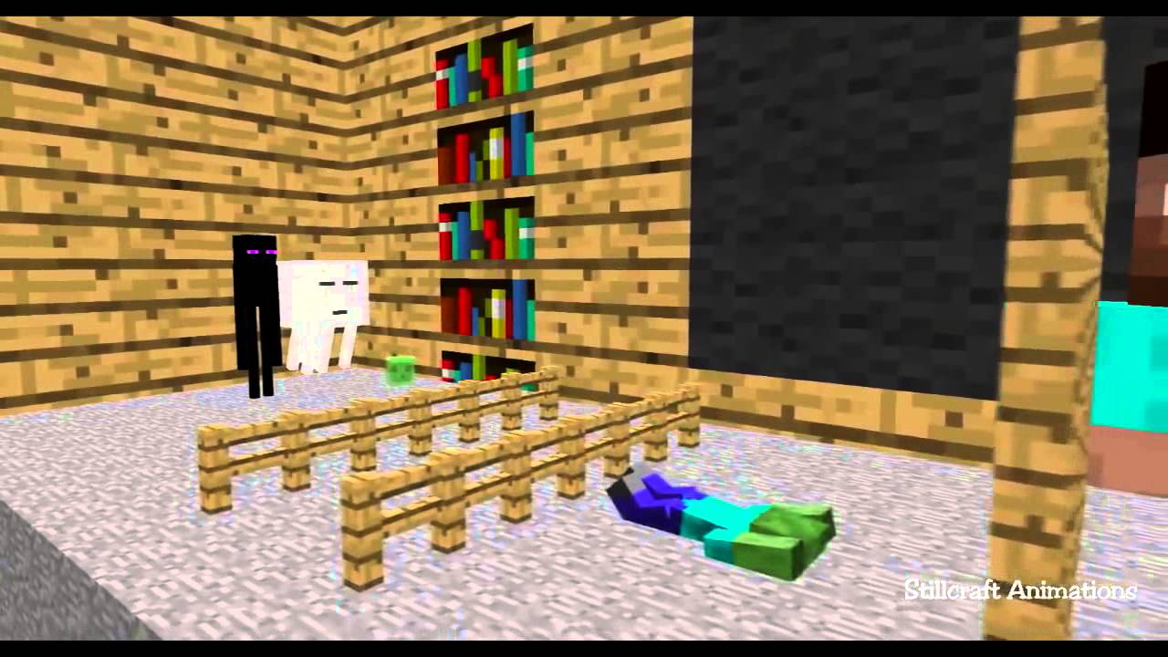 Monster School Obstacle Course Minecraft Animation Youtube