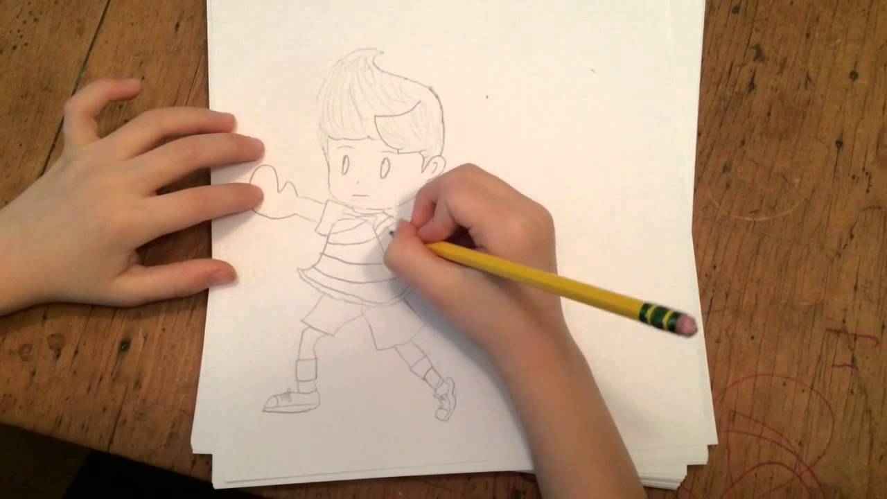 Andreas Draws Lucas From Super Smash Brothers Youtube