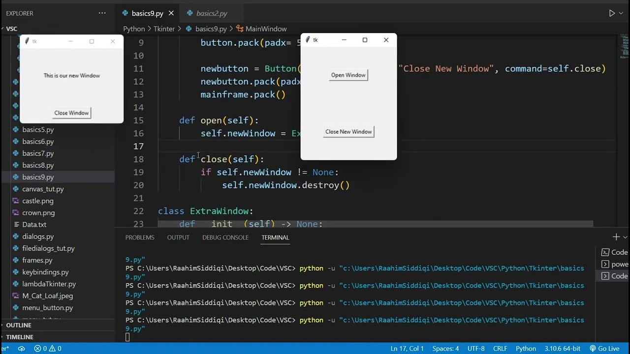 How To Close Tkinter Toplevel Windows Youtube