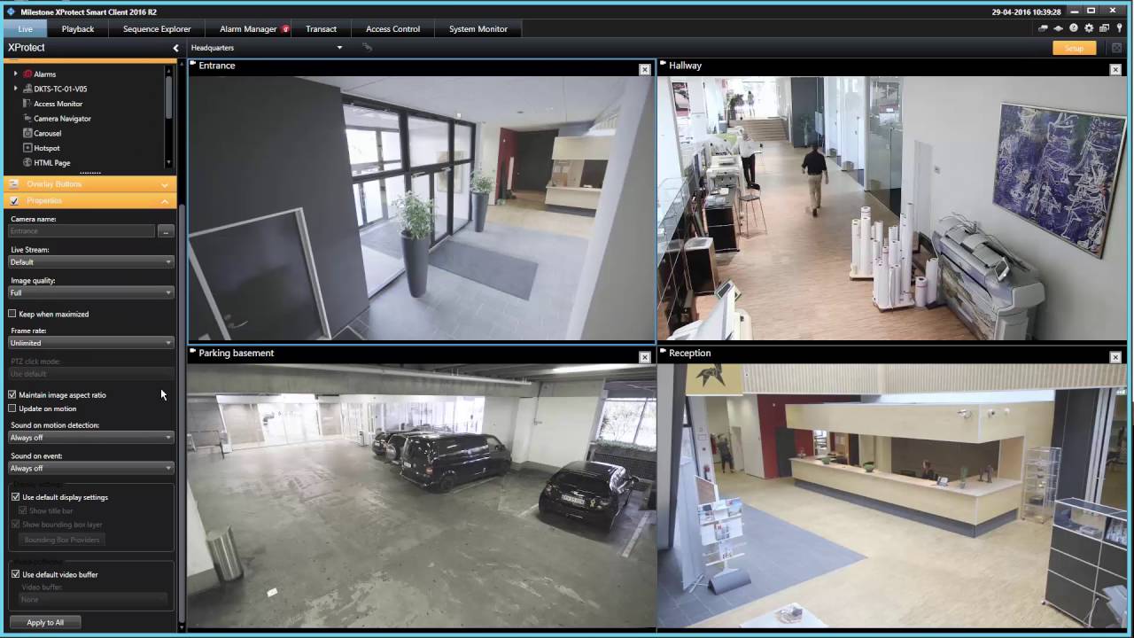 Xprotect Smart Client 2016 R2 Advanced Mode Introduction Youtube