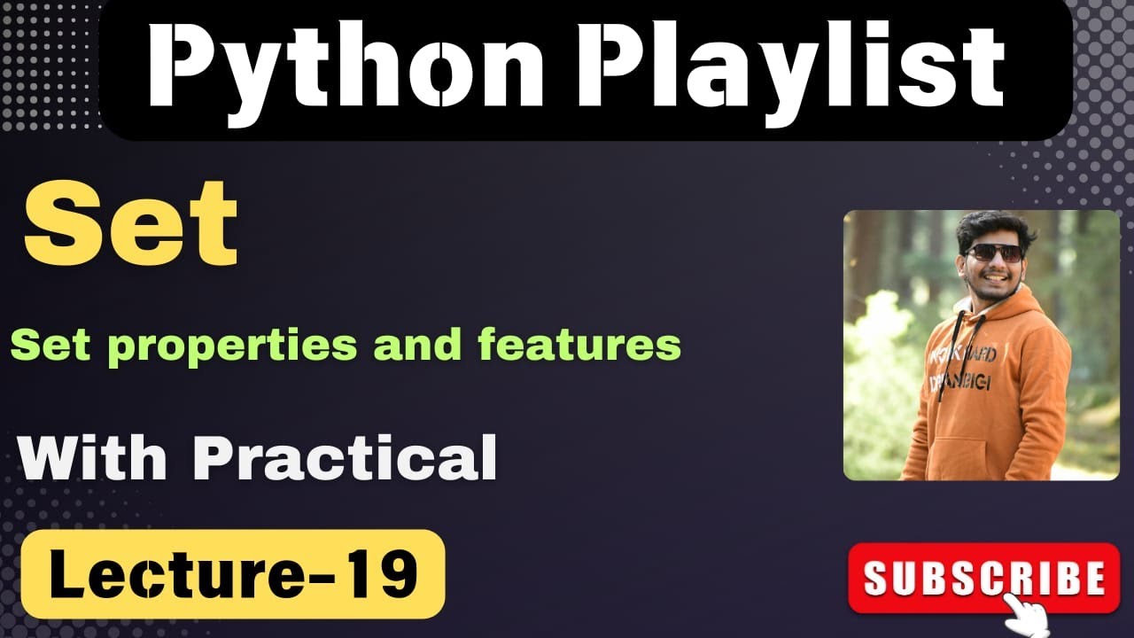 19 Sets In Python Python Sets Explained Python Playlist Youtube