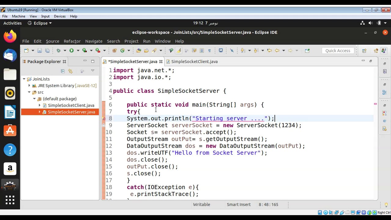 How To Create Simple Socket Server And Client In Java Youtube