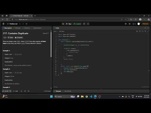 Leetcode Contains Duplicate Java Youtube