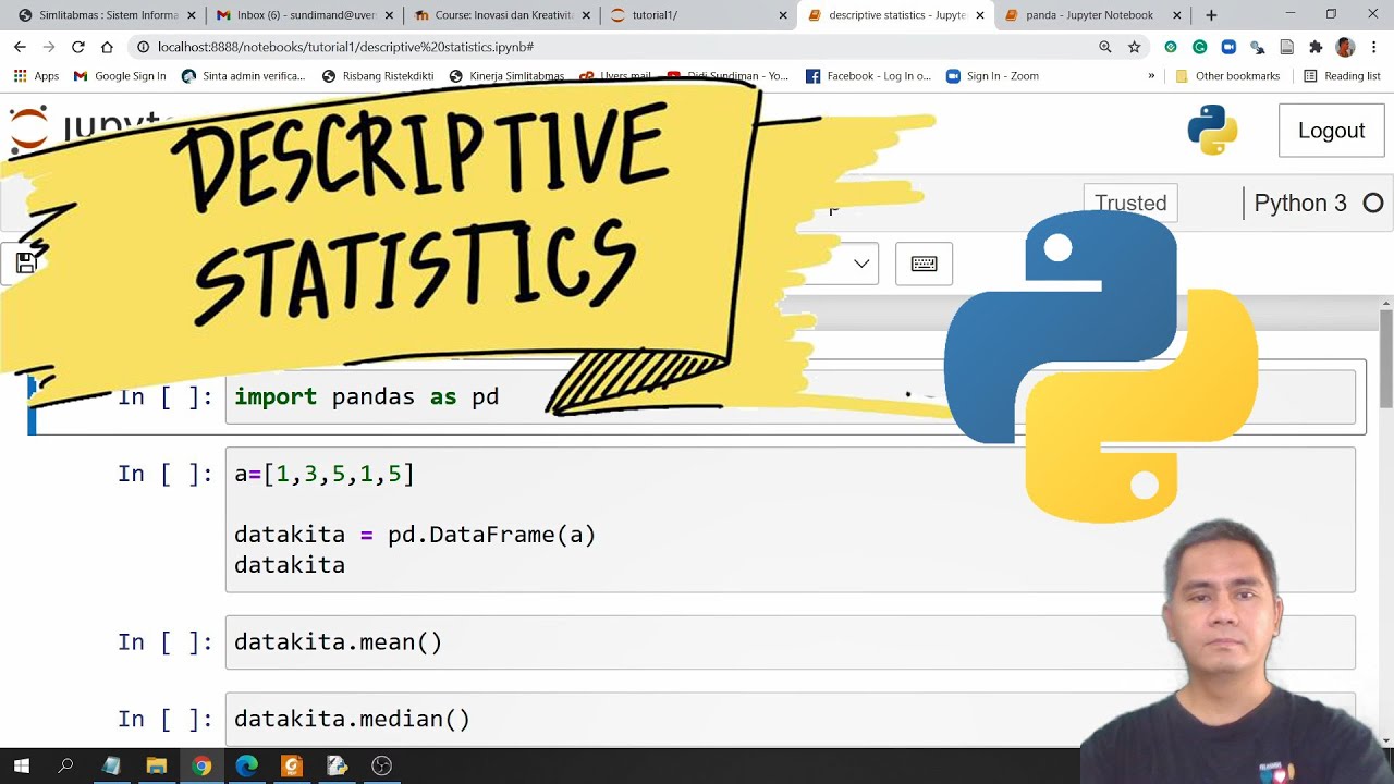 Descriptive Statistics With Python Youtube