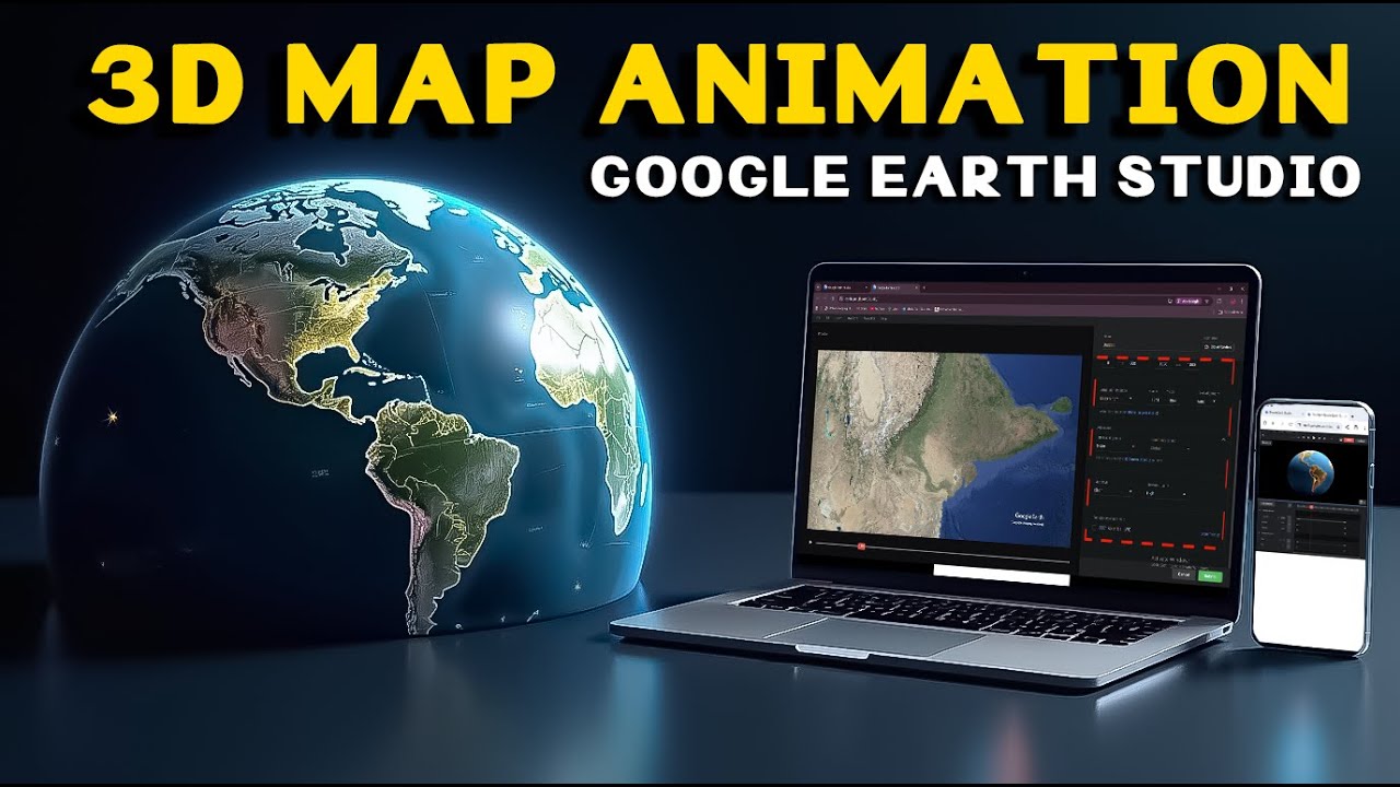 3d Map Animation Kaise Banaye Google Earth Studio Full Tutorial Hindi