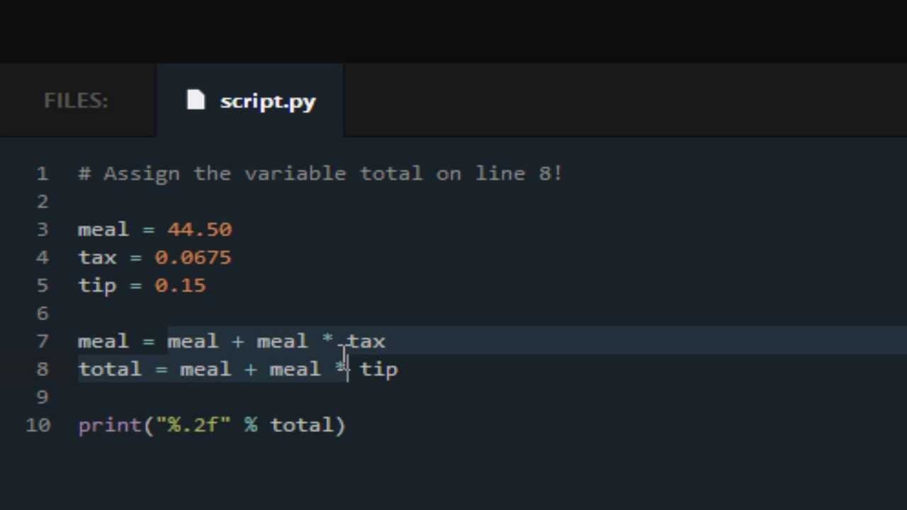 Codecademy Python Lessons Tip Calculator Youtube