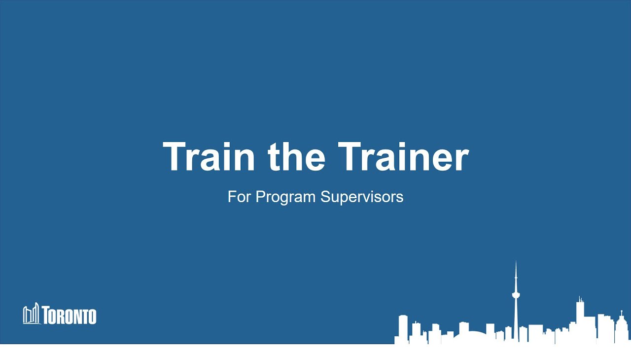 Train The Trainer For Centre Supervisors Youtube